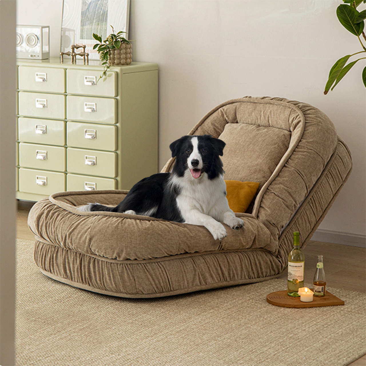 Cozy Lazy Sofa Bed Folding Human Dog Bed | Louann Small Fold Tatami ...