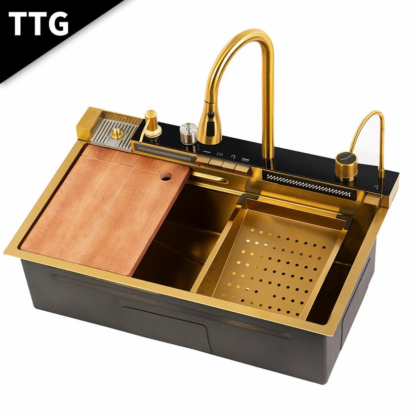 GD Waterfall LED Smart Kitchen Sink – LANOKE