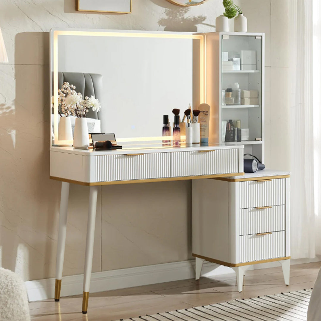 Makeup Vanity with Lights | Large White Women Makeup Vanity with Lights ...