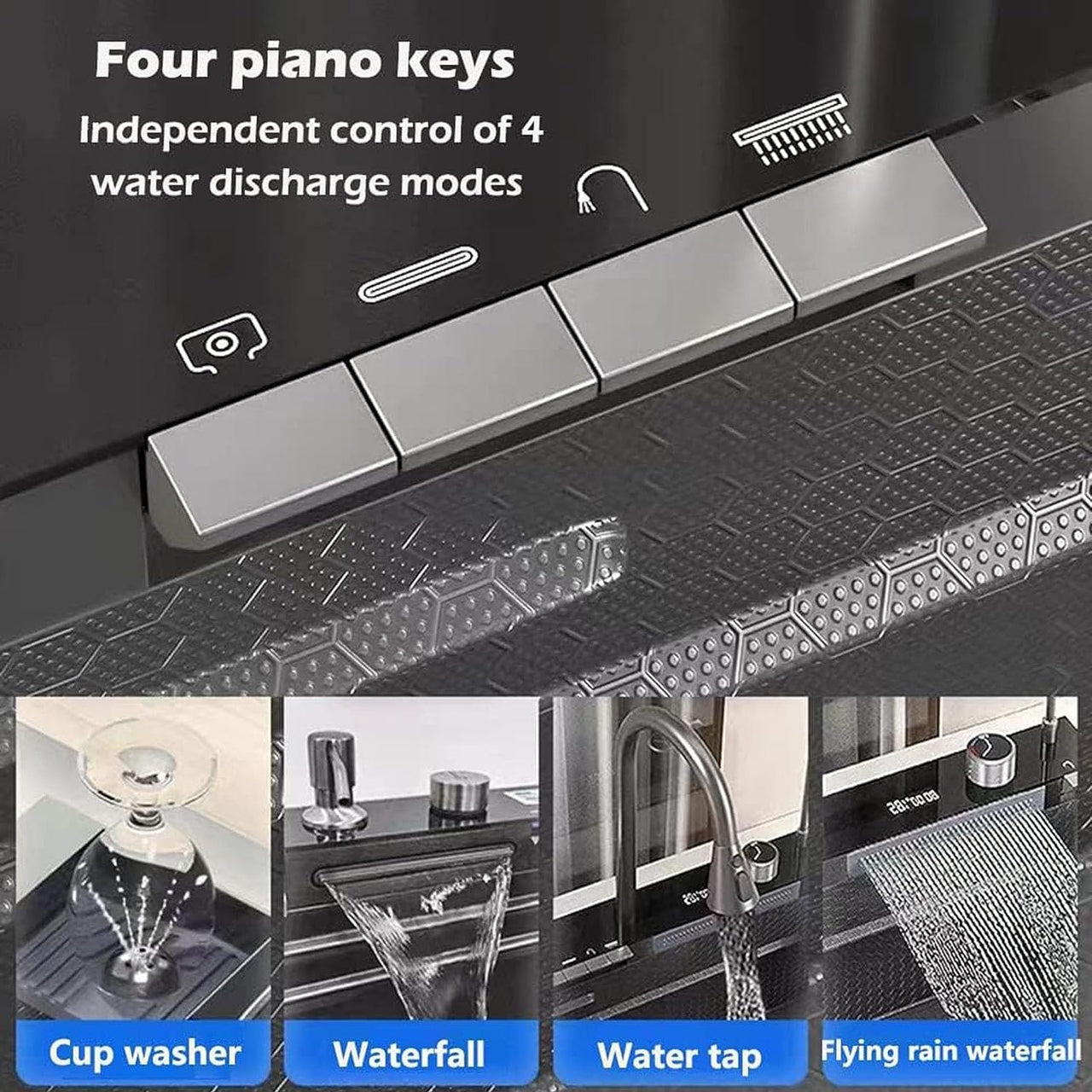 GD Waterfall LED Smart Kitchen Sink – LANOKE